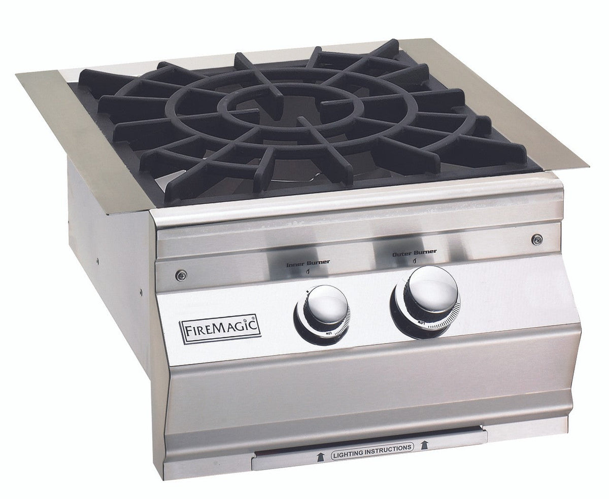 Aurora Built-In Natural Gas Power Burner With Porcelain Coated Cast Ir ...