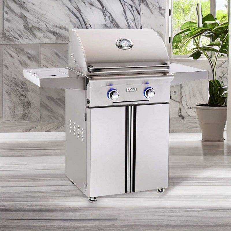 2-Burner Portable Gas Grill without Back and Side Burners, Liquid Prop ...