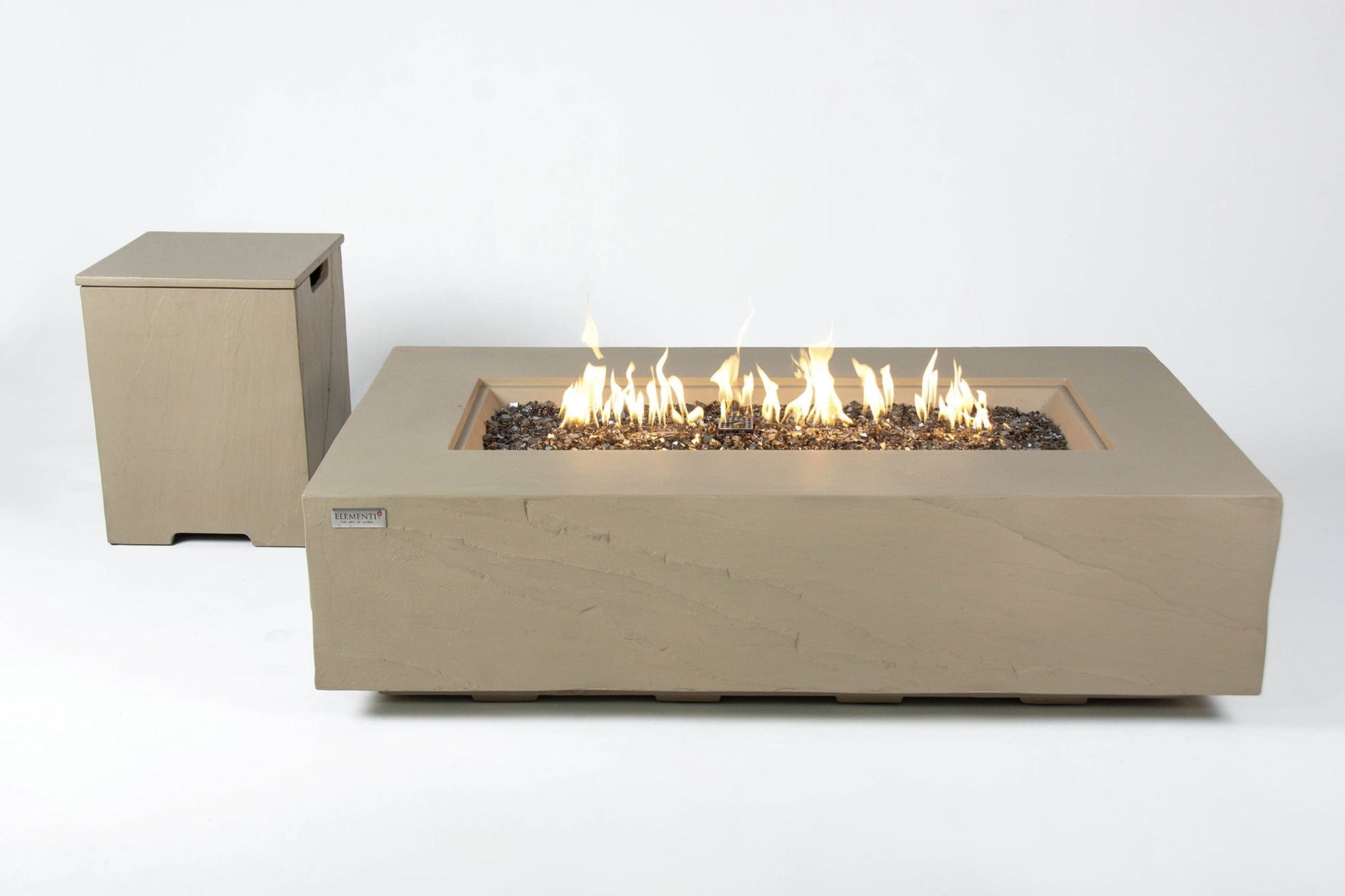 Colorado Fire Table, Elementi Plus, Rectangular, Sandstone, 31.9 ...