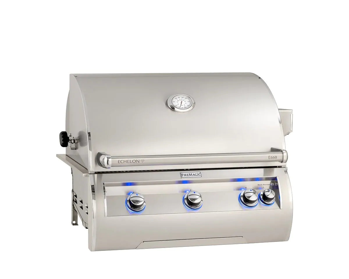 Echelon Diamond Natural Gas Built-In Grill with 1 Sear Burner, Backbur ...