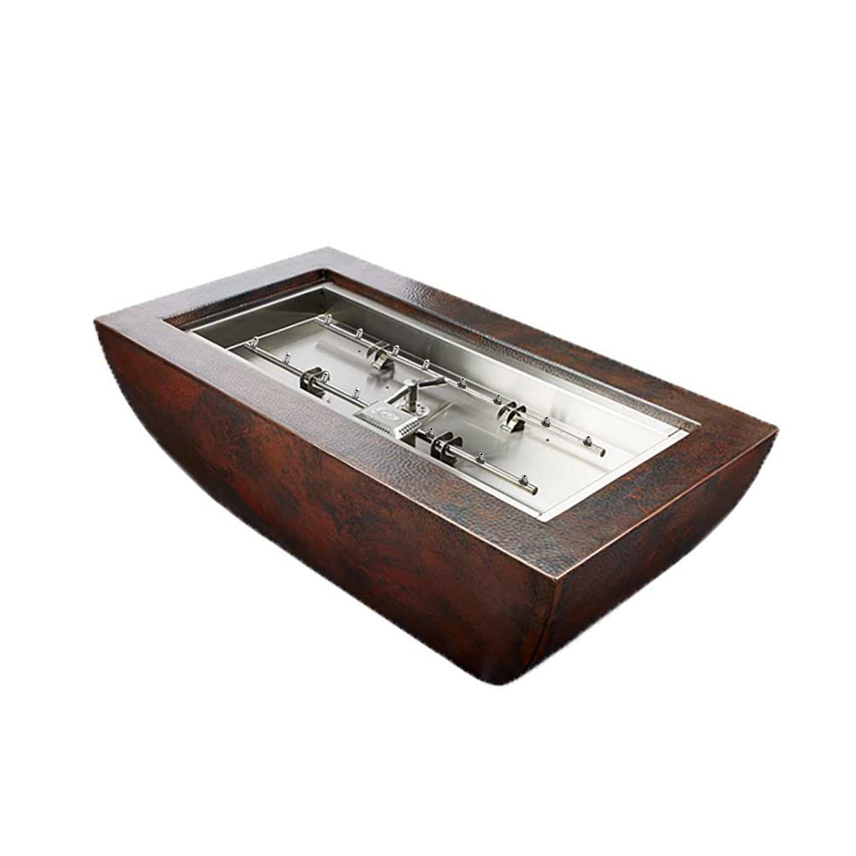 Hammered Copper Phoenix H-Burner Torpedo Fire Bowl 47" x 25" by HPC Fi ...