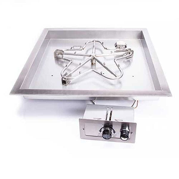 Square Drop-In Torpedo Fire Pit Burner Kit Push Button Ignition by HPC ...