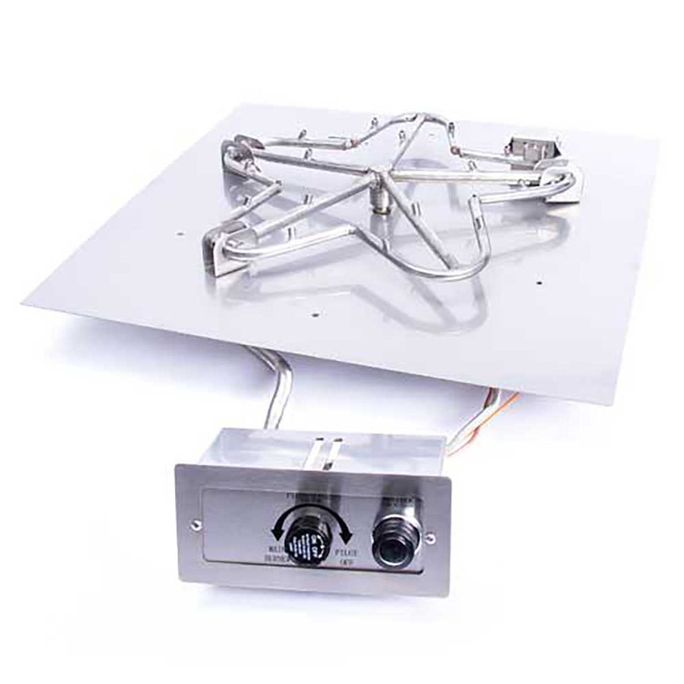 Square Flat Torpedo Fire Pit Burner Kit Push Button Ignition by HPC Fi ...