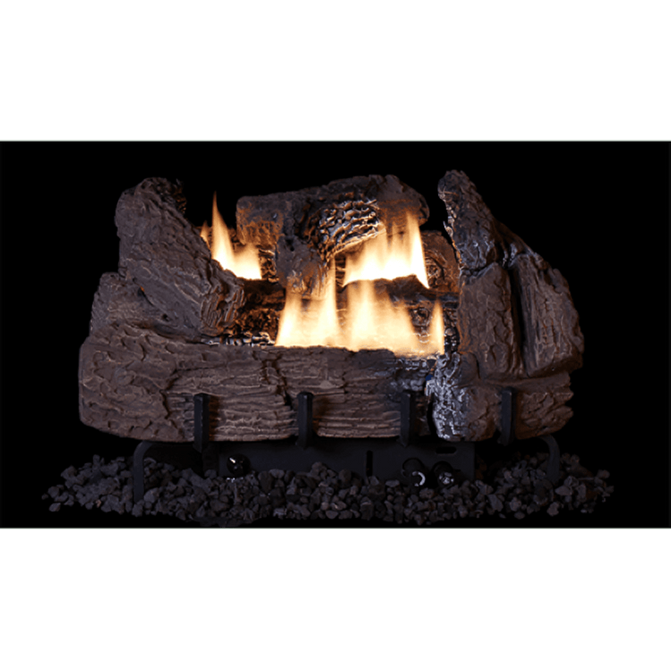 Superior Double-Flame 18-inch/24-inch Dual Yellow Vent-Free Natural Ga ...