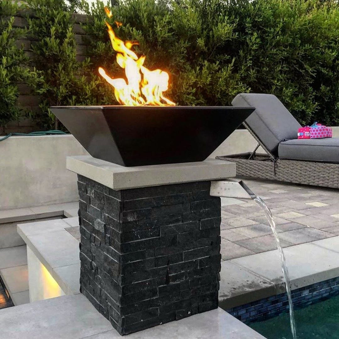 30" Maya Fire Bowl - GFRC Concrete — Dawson